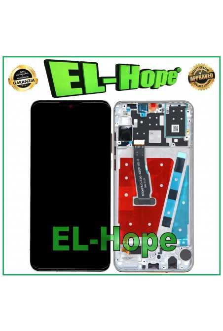 DISPLAY LCD FRAME PER HUAWEI P30 LITE MAR-LX1M MAR-LX1A LX2J 48 MP TOUCH BIANCO